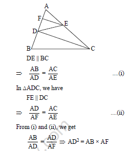 CBSE Class 10 Mathematics Triangles Worksheet Set A